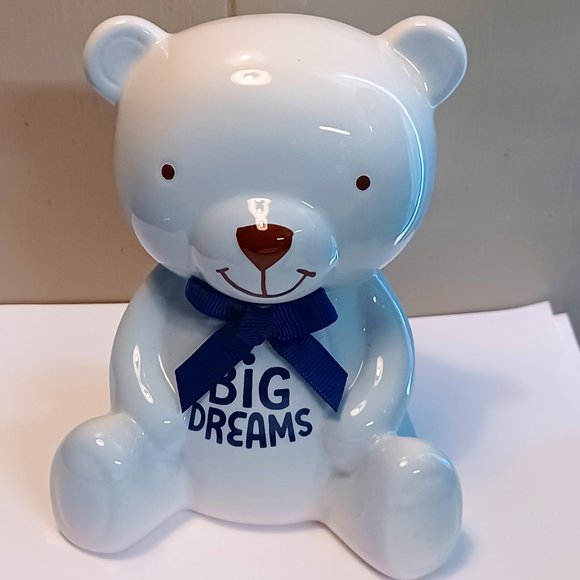 Hallmark | Toys | Hallmark Blue Teddy Bear Bank | Poshmark